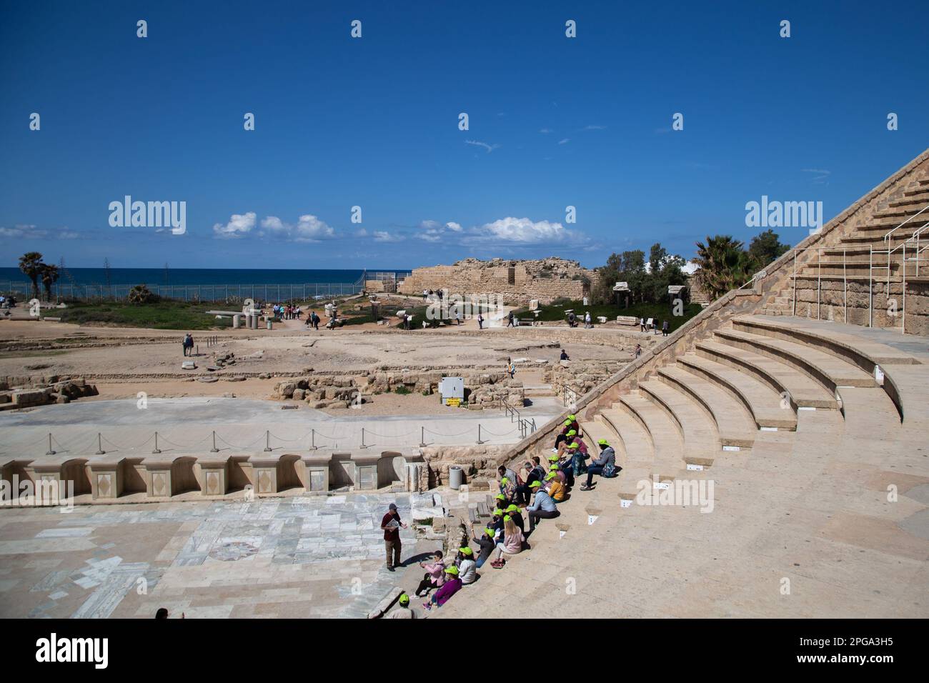 Roman amphitheater of Caesarea is part of the Caesarea National Park ...