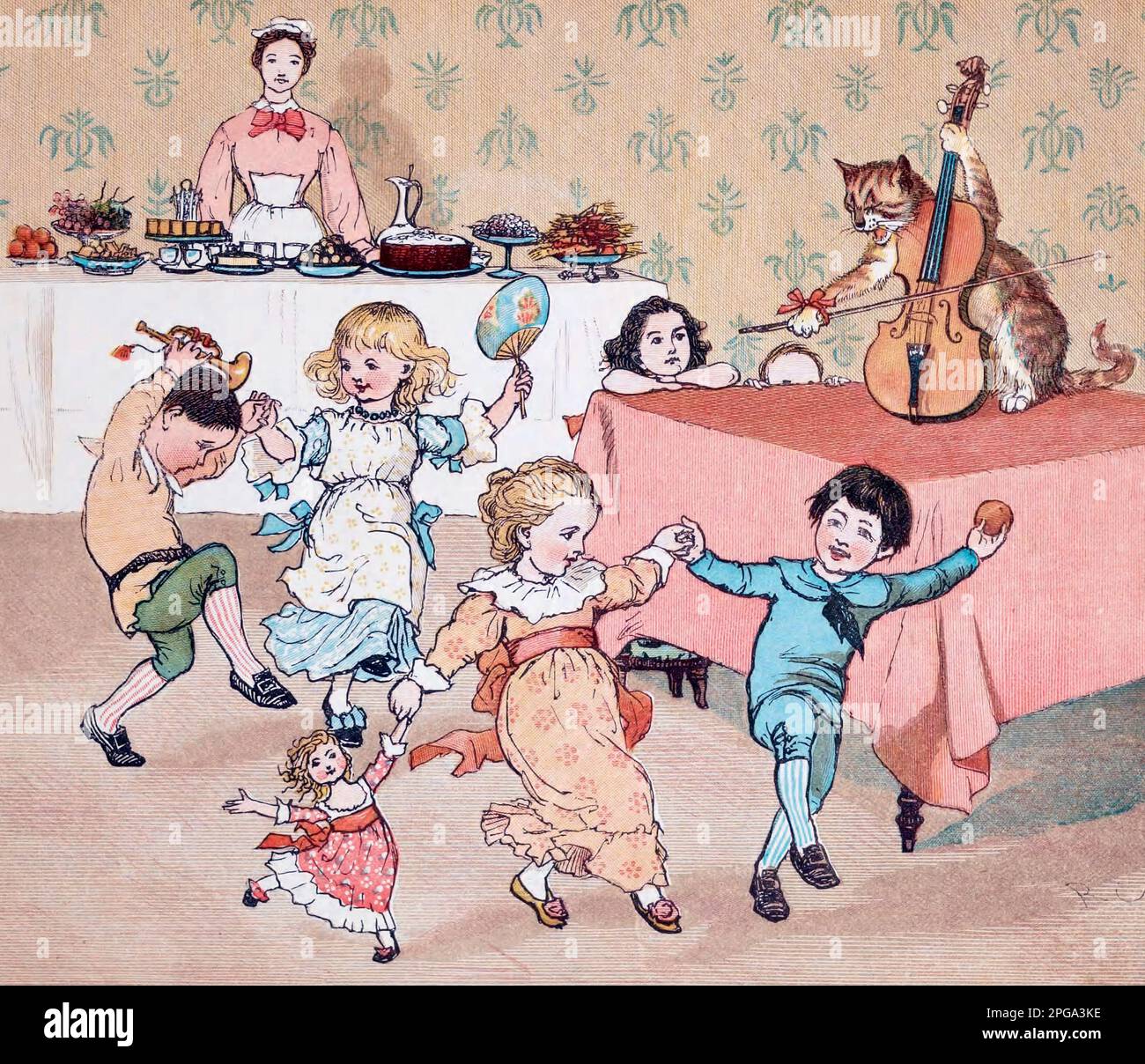 The Cat and the Fiddle Stock Photo - Alamy