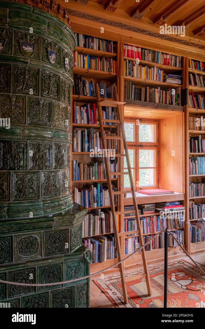 Juvale, Italy 8.8.21 - Reinhold Messner personal mountain library in ...