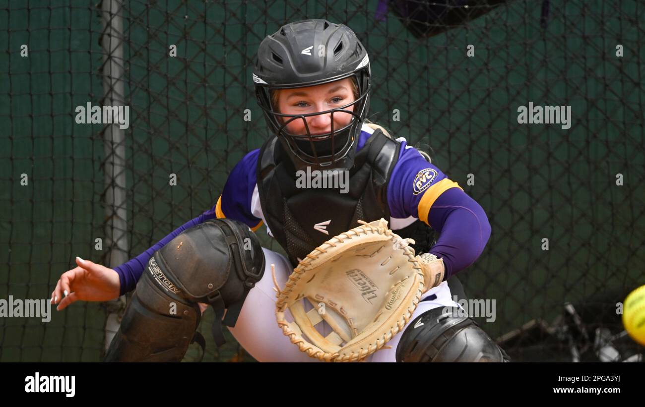 Tennessee Tech catcher Tristen Head (5) warms up to play Morehead State ...
