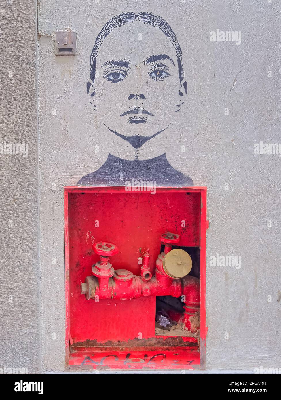 Street art graffiti wall in Florence Italy Stock Photo - Alamy