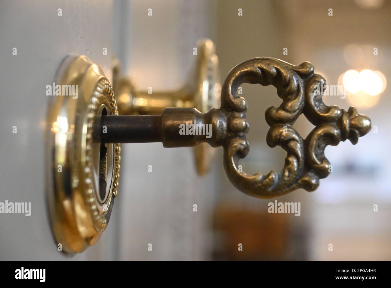 Bronze engraved key hi-res stock photography and images - Alamy