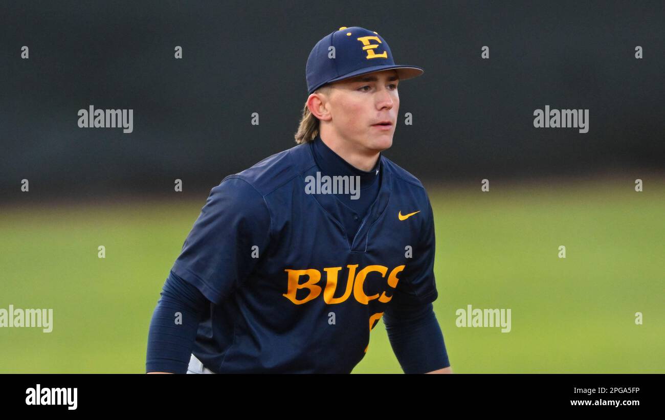 ETSU infielder Cody Miller (6) against Tennessee Tech during an NCAA ...