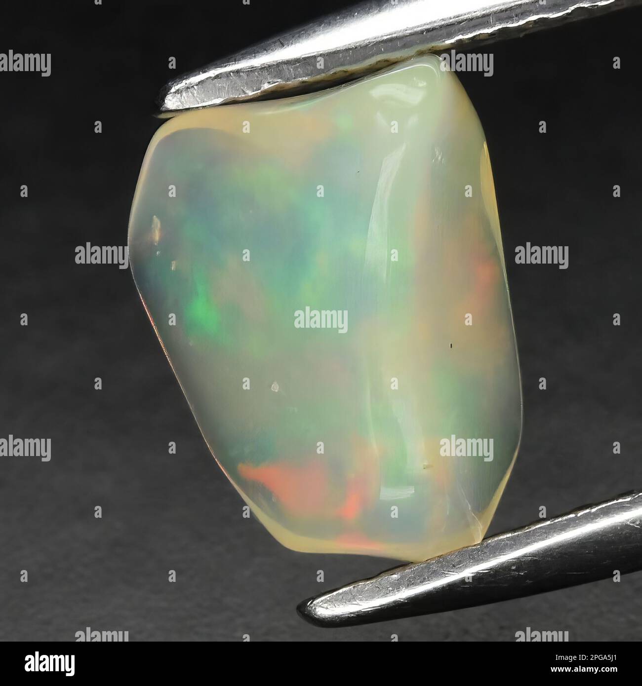 Natural precious stone opal on a black background Stock Photo - Alamy