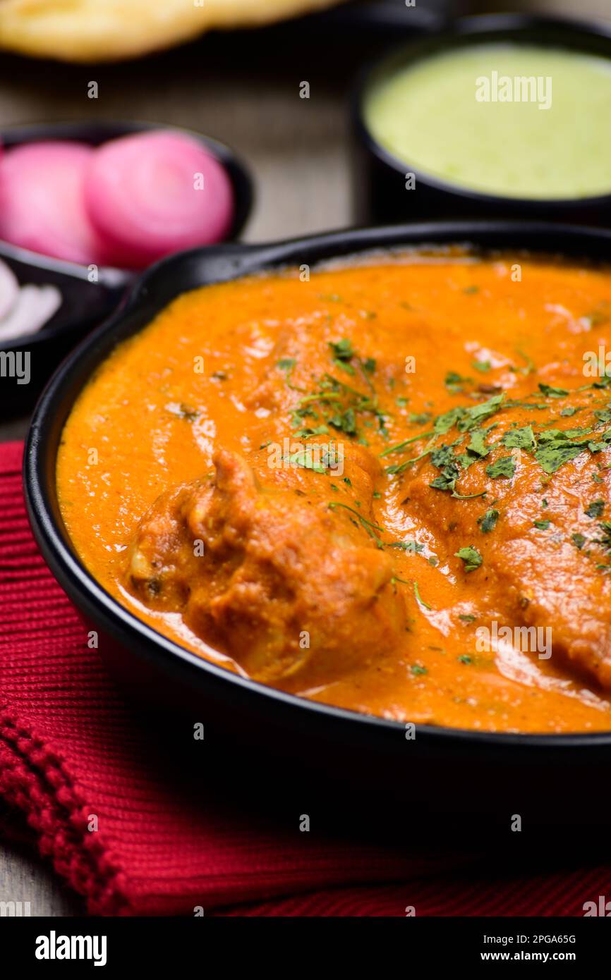 Closeup of butter chicken punjabi style food Stock Photo - Alamy