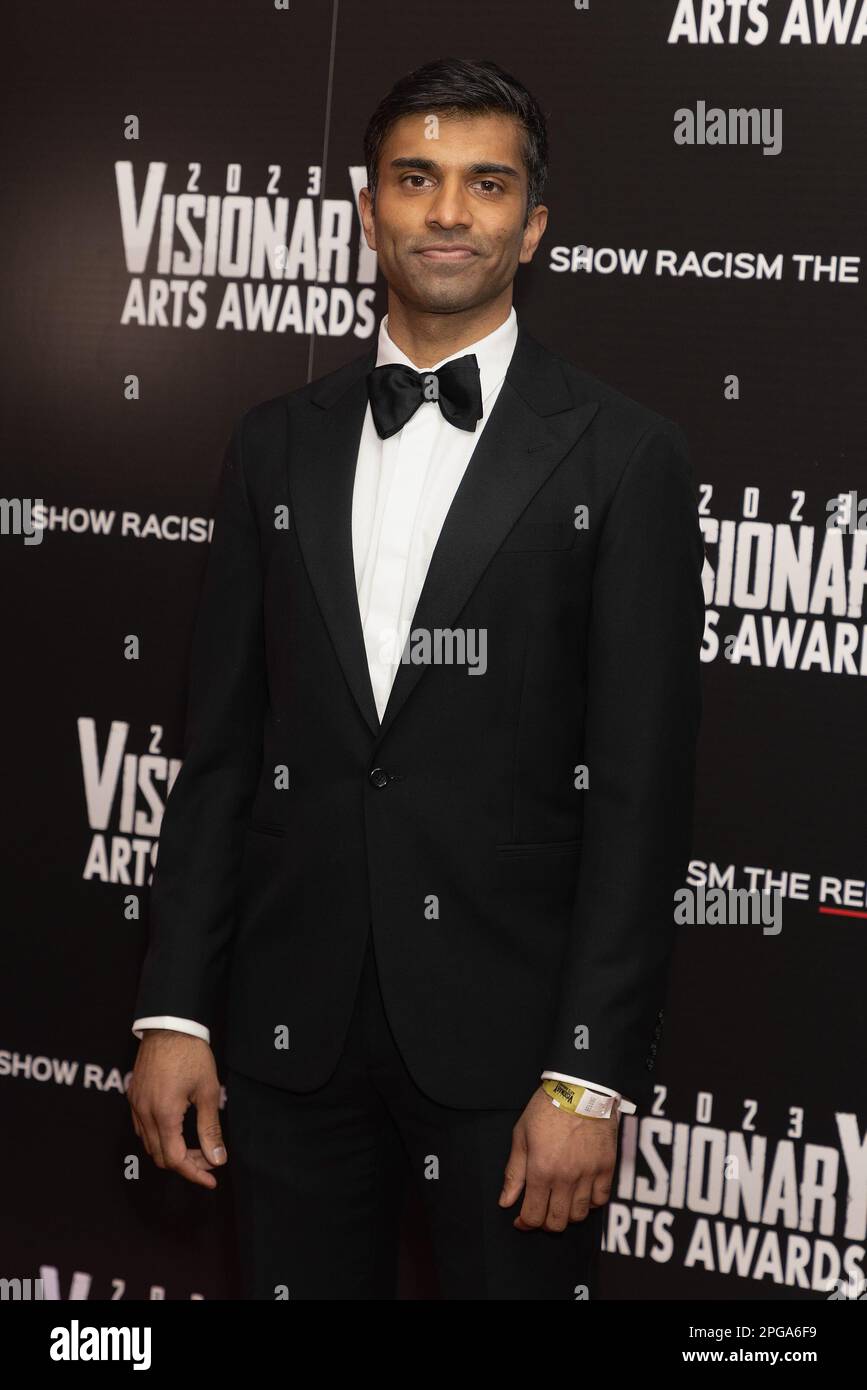 Nikesh Patel attends the Visionary Arts Awards media call at the Ham ...