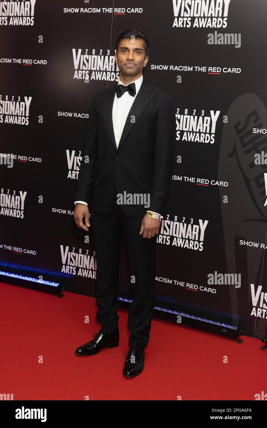 Nikesh Patel attends the Visionary Arts Awards media call at the Ham ...