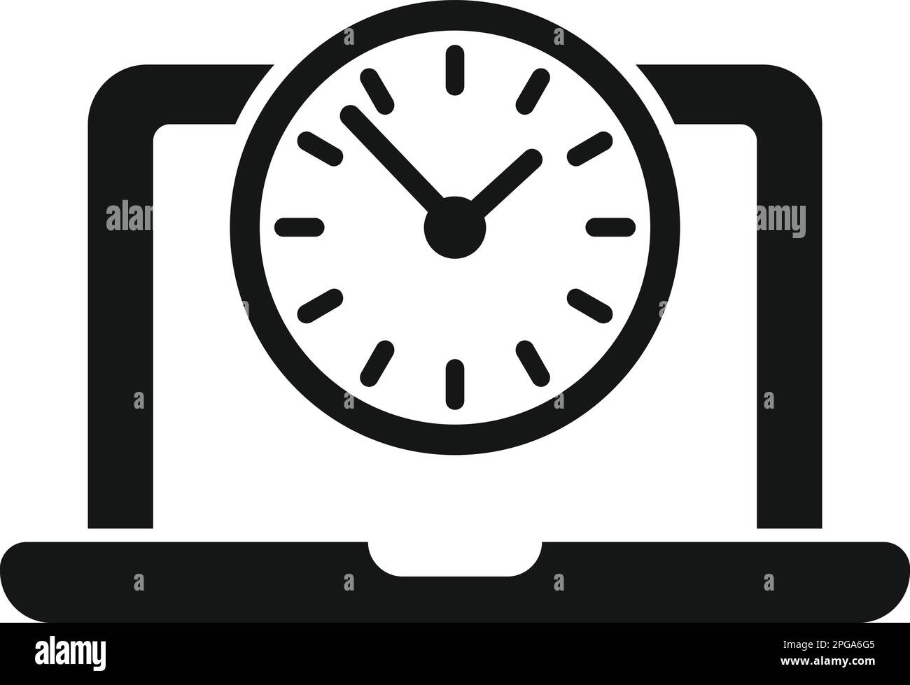 Job time icon simple vector. Office work. Service late Stock Vector Image & Art - Alamy