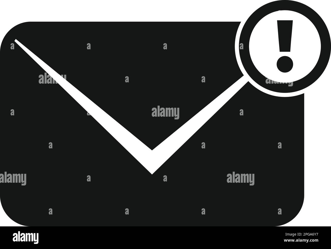 Important mail icon simple vector. Office work. Courier late Stock ...