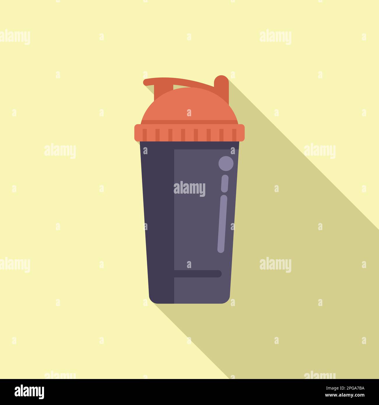 Protein shaker icon flat vector. Food nutrition. Grain energy Stock ...