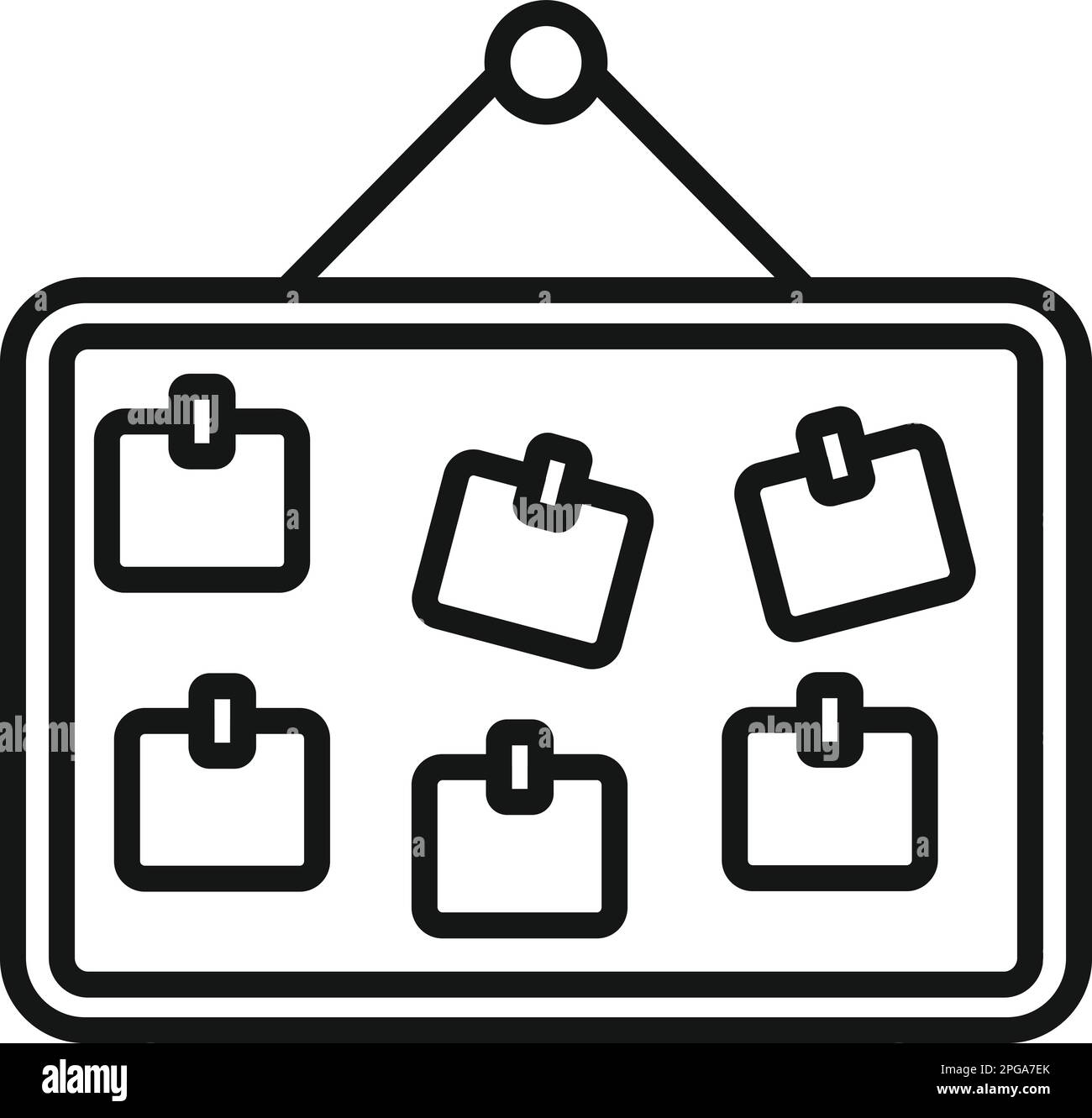 Rush job board icon outline vector. Office work. Computer time Stock ...