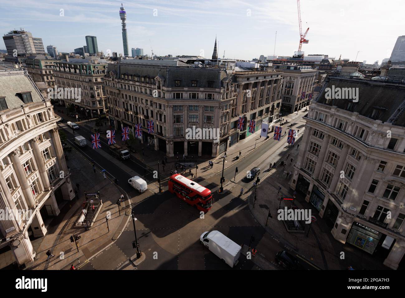 Oxford Circus Aerial View Stock Photo - Alamy