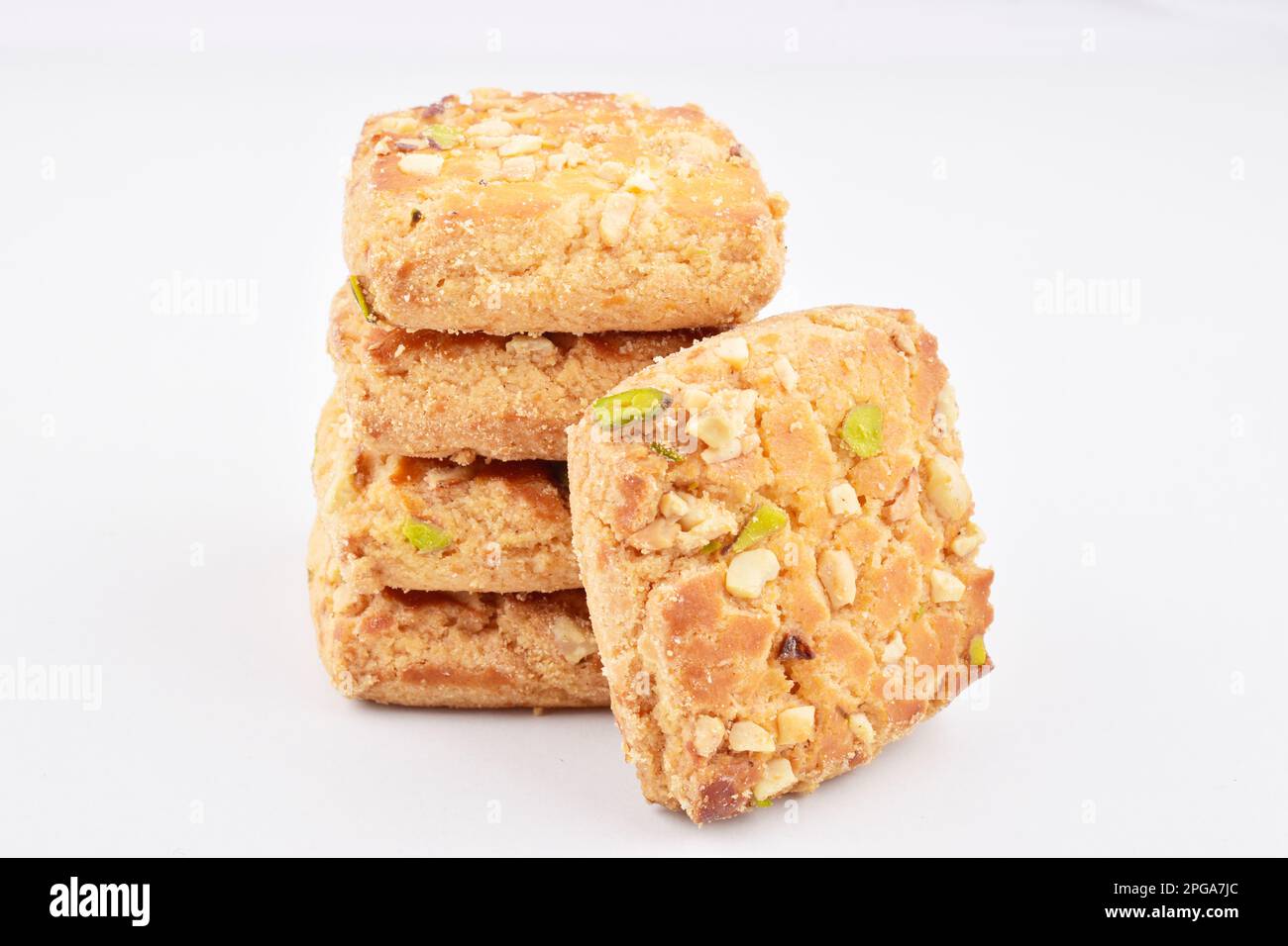 Dry fruit cookies isolated on white background Stock Photo - Alamy