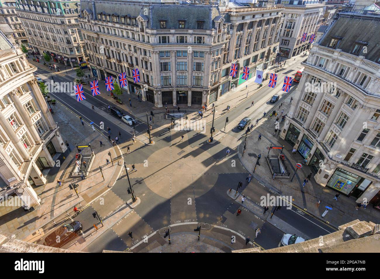 Oxford Circus Aerial View Stock Photo - Alamy