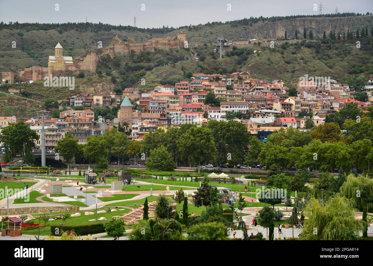 Tbilisi Castle and Saint Nicholas' Church - GEORGIA Stock Photo - Alamy