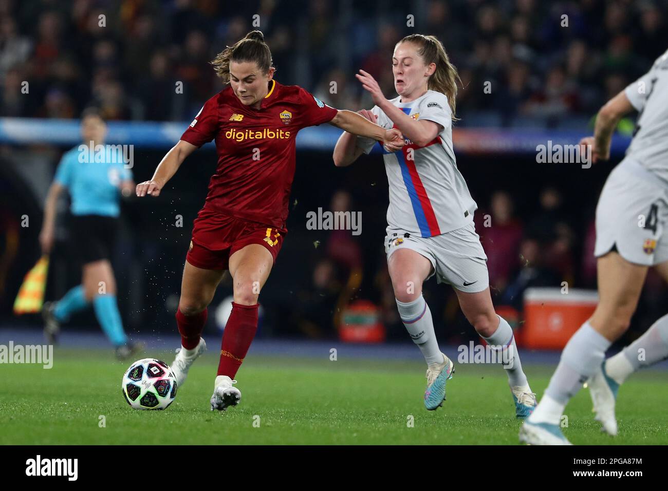 Rome, . 21st Mar, 2023. Rome, Italy 21.03.2023: Emile Haavi (Roma ...