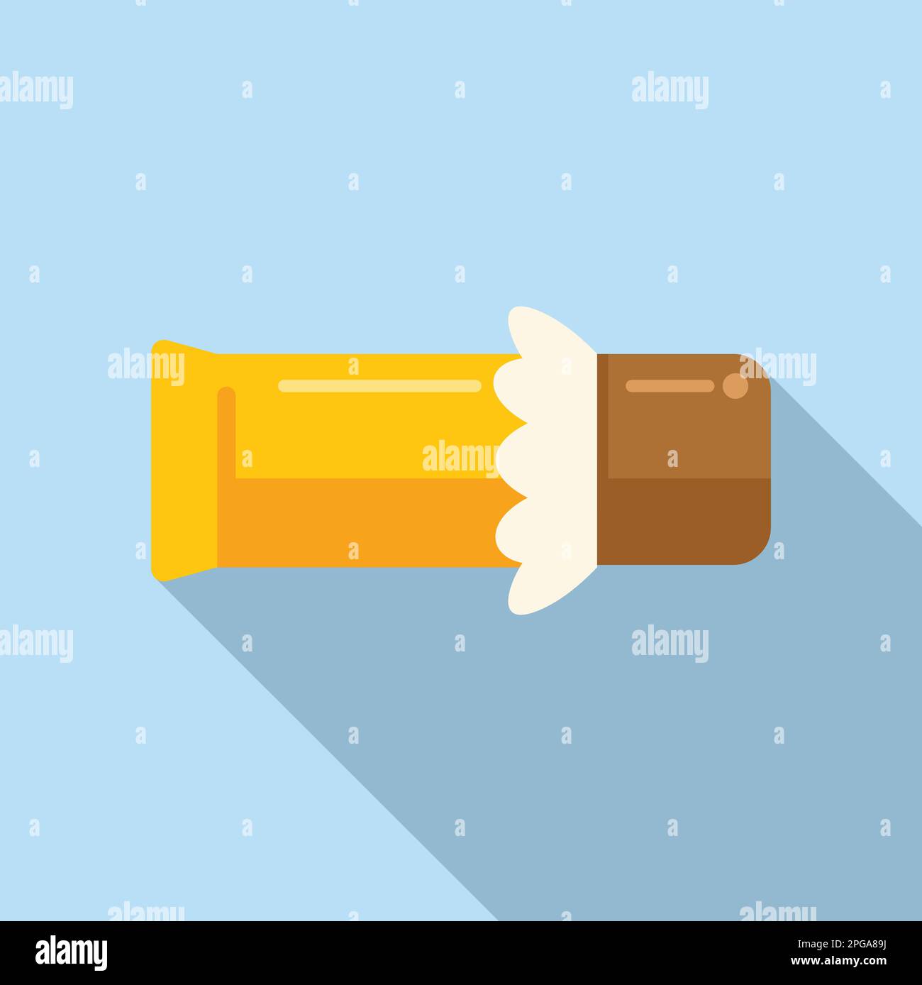 Chocolate stick icon flat vector. Food protein. Fresh vitamin Stock ...