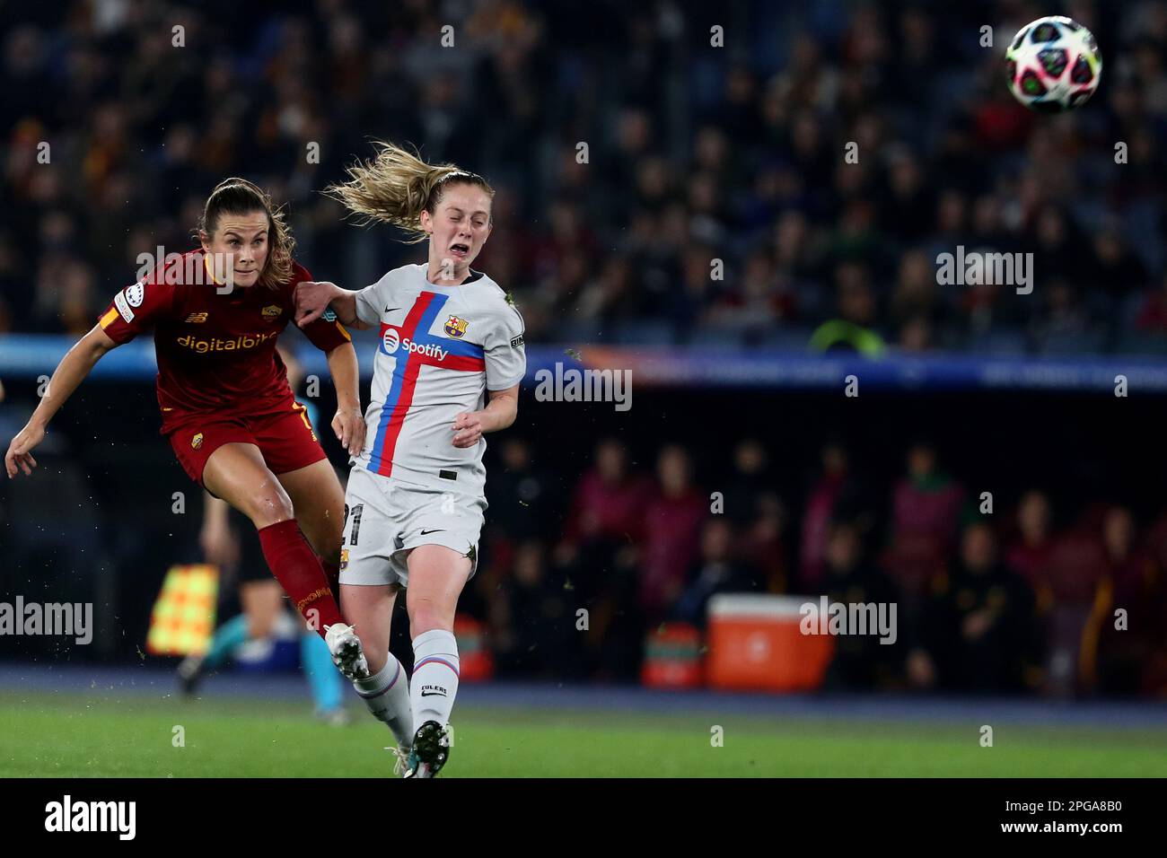 Rome, . 21st Mar, 2023. Rome, Italy 21.03.2023: Emile Haavi (Roma ...