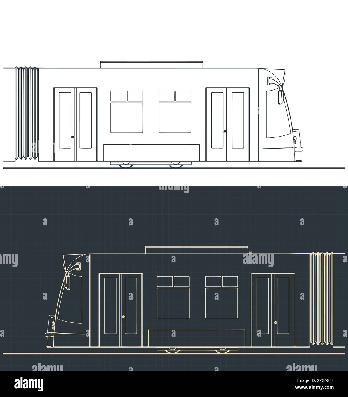 Stylized vector illustration of modern tram closeup Stock Vector Image ... Stylized vector illustration of modern tram closeup Stock Vector Image ...
