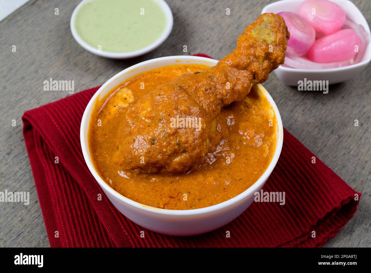Butter chicken bowl punjabi food Stock Photo - Alamy