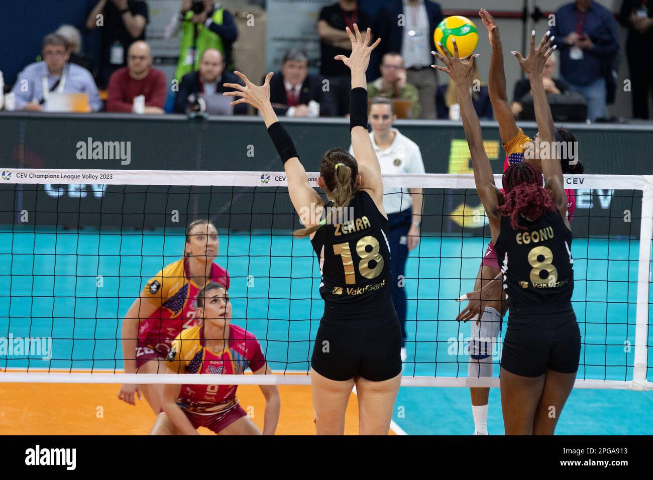 Milano, Italy. 21st Mar, 2023. Attack of Myriam Sylla (Vero Volley ...