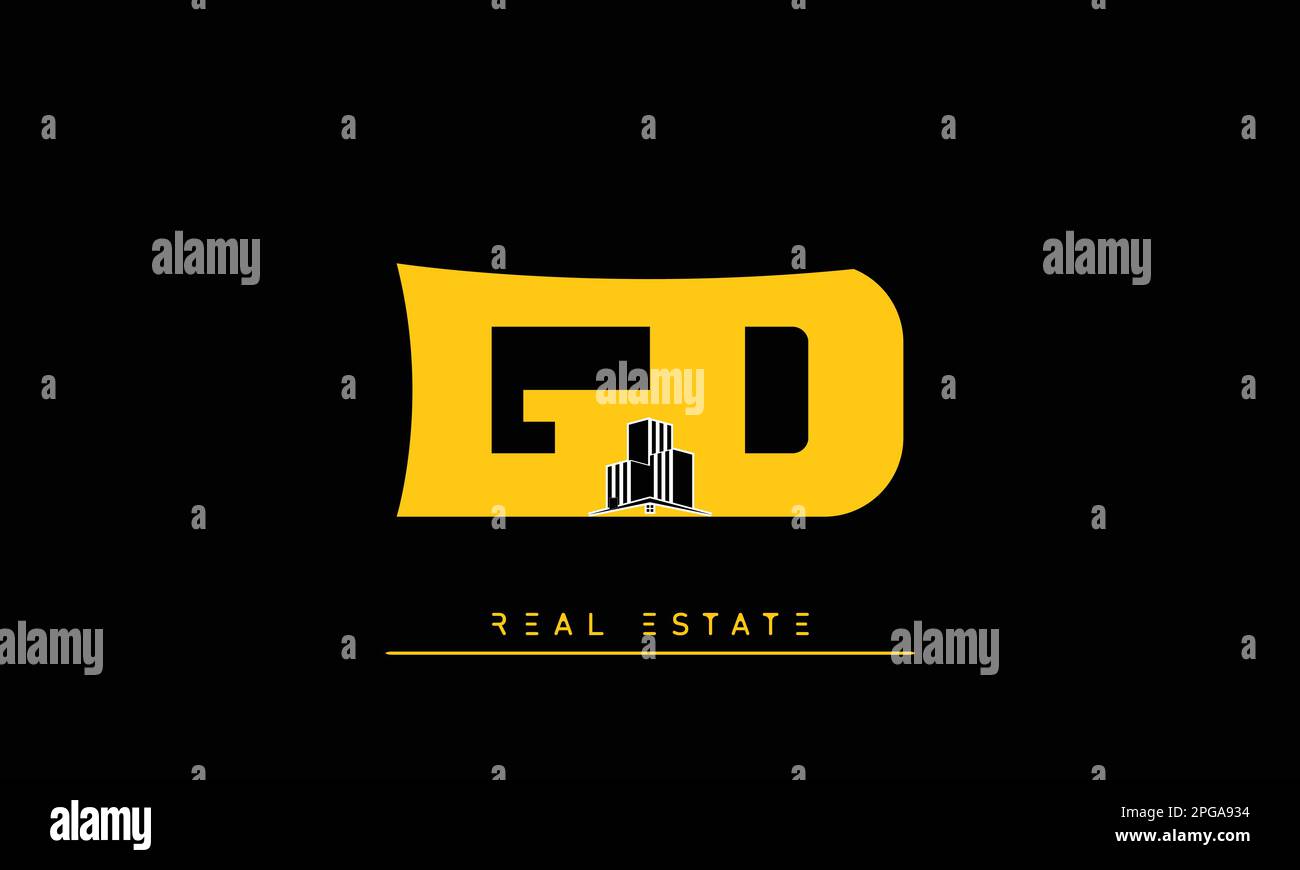 Gd real estate initials logo hi-res stock photography and images - Alamy