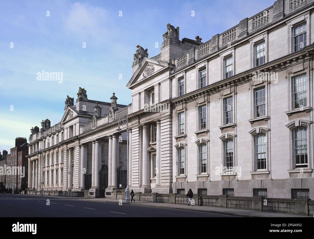 Classical style government building in Dublin, office of the Prime ...