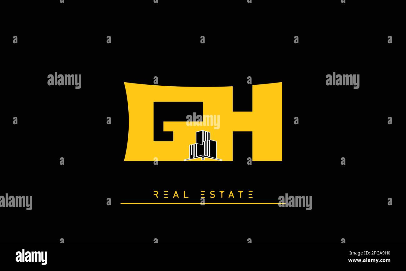 Real Estate letters Initials Monogram logo GH , HG Stock Vector Image ...