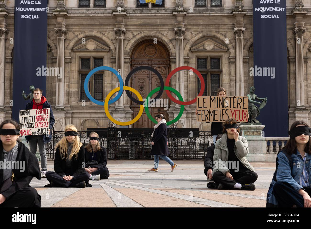 Paris, Paris, France. 21st Mar, 2023. Architecture major students ...