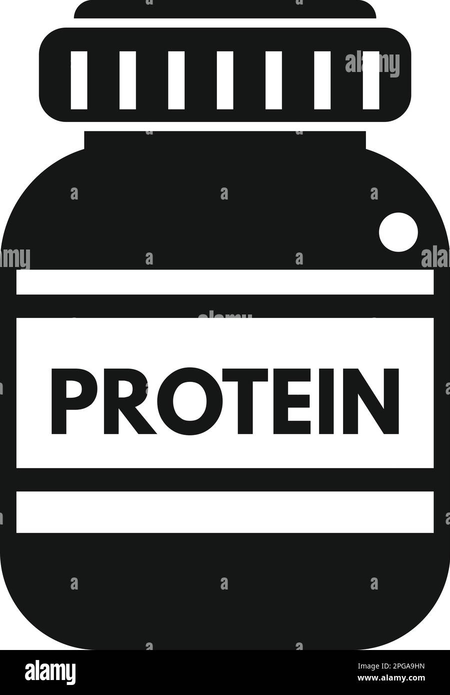Protein jar icon simple vector. Food nutrition. Health meal Stock ...