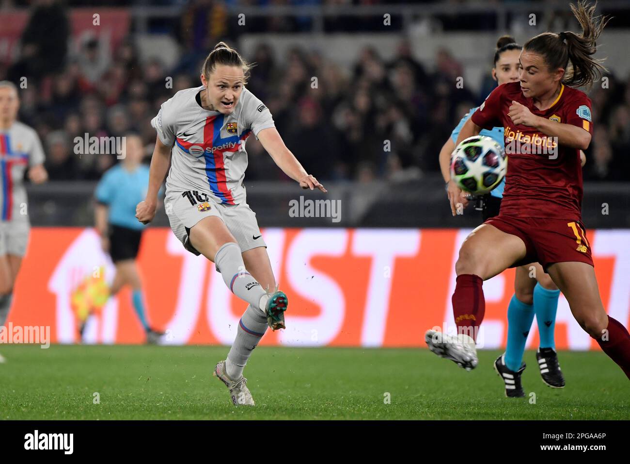 Rome, Italy. 21st Mar, 2023. Caroline Graham Hansen of FCB Barcelona ...