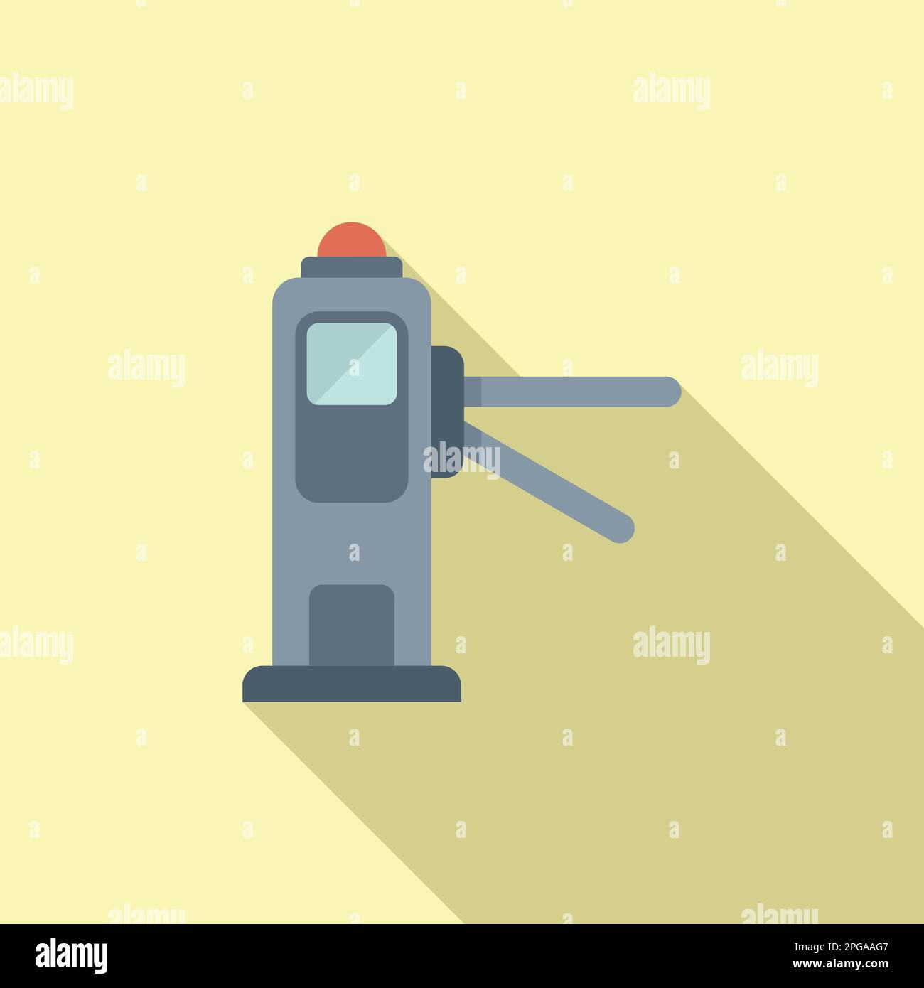 Automatic gate barrier icon flat vector. House security. Entry control ...