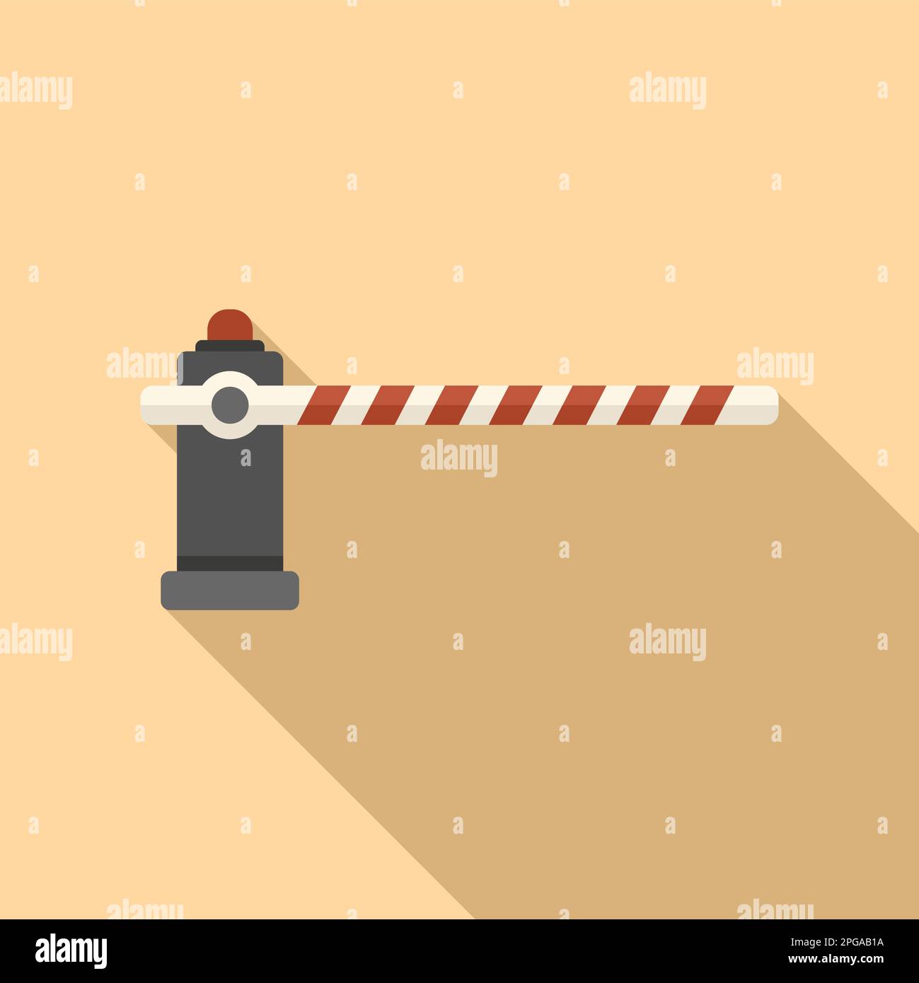 Parking barrier icon flat vector. Automatic control. Door security ...