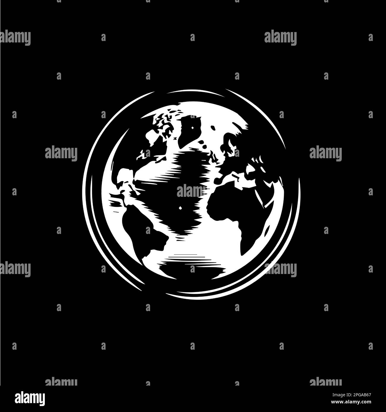 Earth logo template, globe world round emblem, save planet icon. Global ...