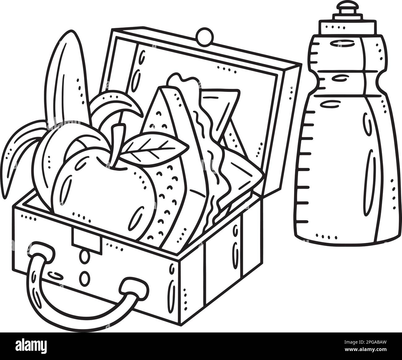 Lunch Box Isolated Coloring Page For Kids Stock Vector Image Art Alamy Lunch Box Isolated Coloring Page For Kids Stock Vector Image Art Alamy