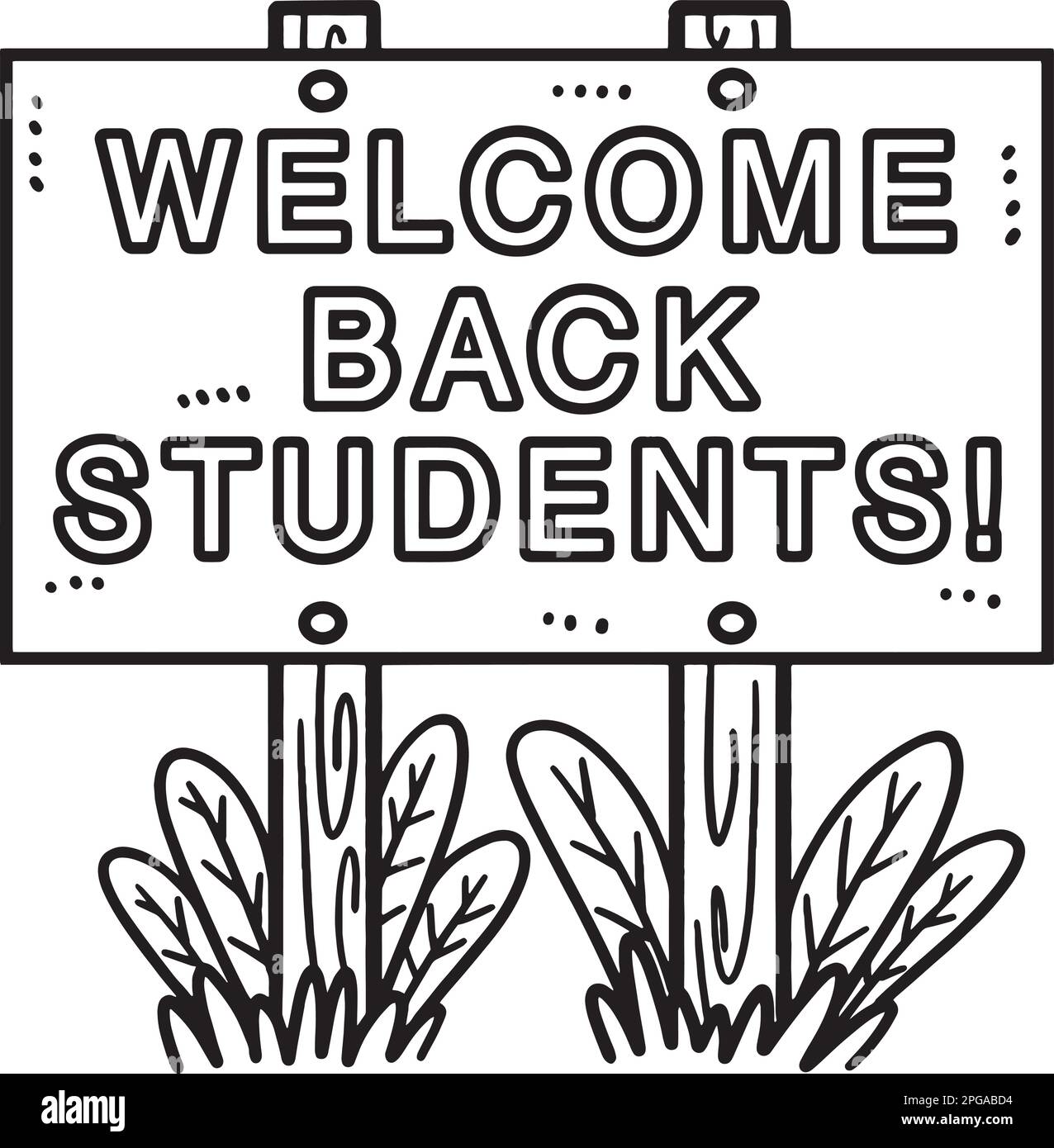 Back To School Welcome Back Students Isolated Stock Vector Image & Art ...