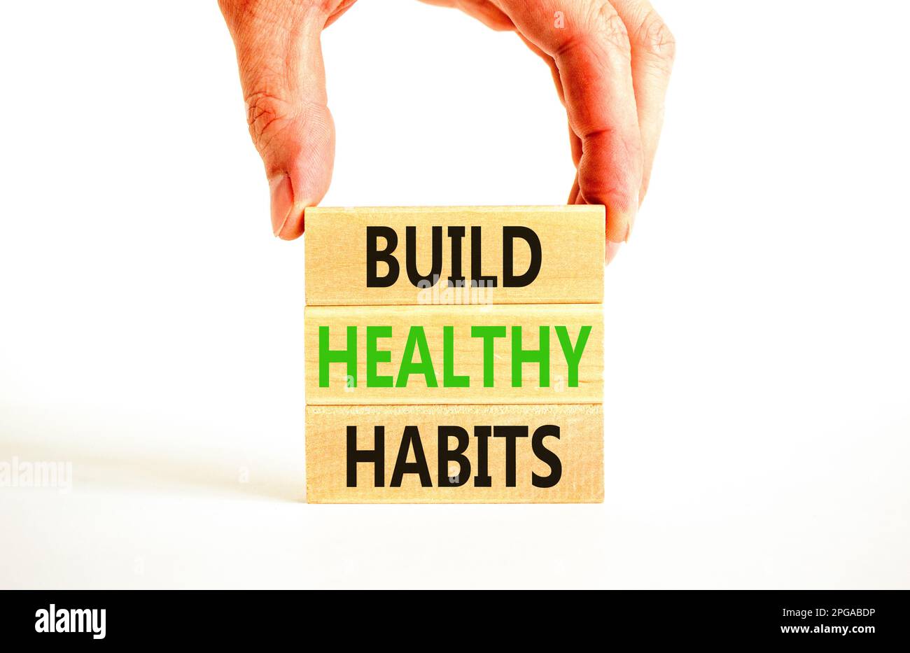 Motivation and Build healthy habits symbol. Concept words Build healthy ...