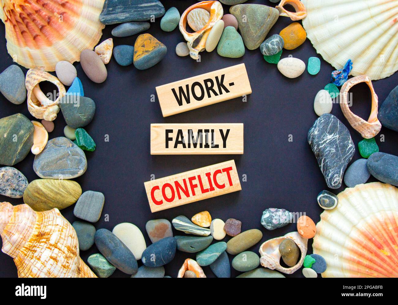 Work-family conflict symbol. Concept words Work-family conflict on ...