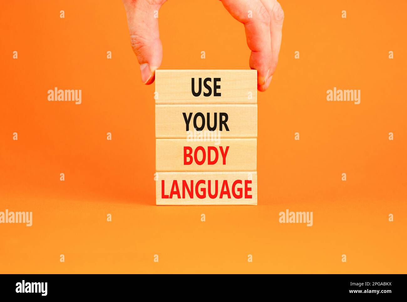 Use your body language symbol. Concept words Use your body language on ...