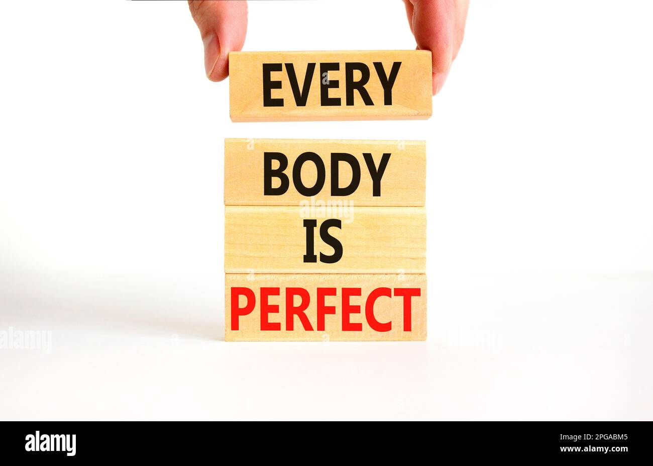 Every body is perfect symbol. Concept words Every body is perfect on ...