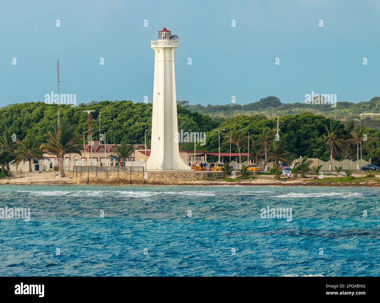 Mahahual Lighthouse at Mahahual Village and Costa Maya Cruise Port on ...