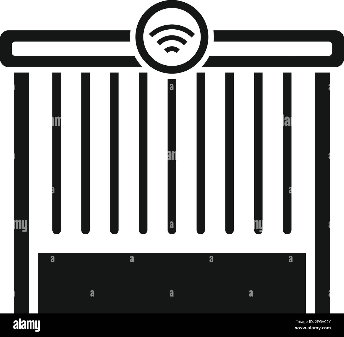 Auto parking icon simple vector. Automatic security. Entry garage Stock ...
