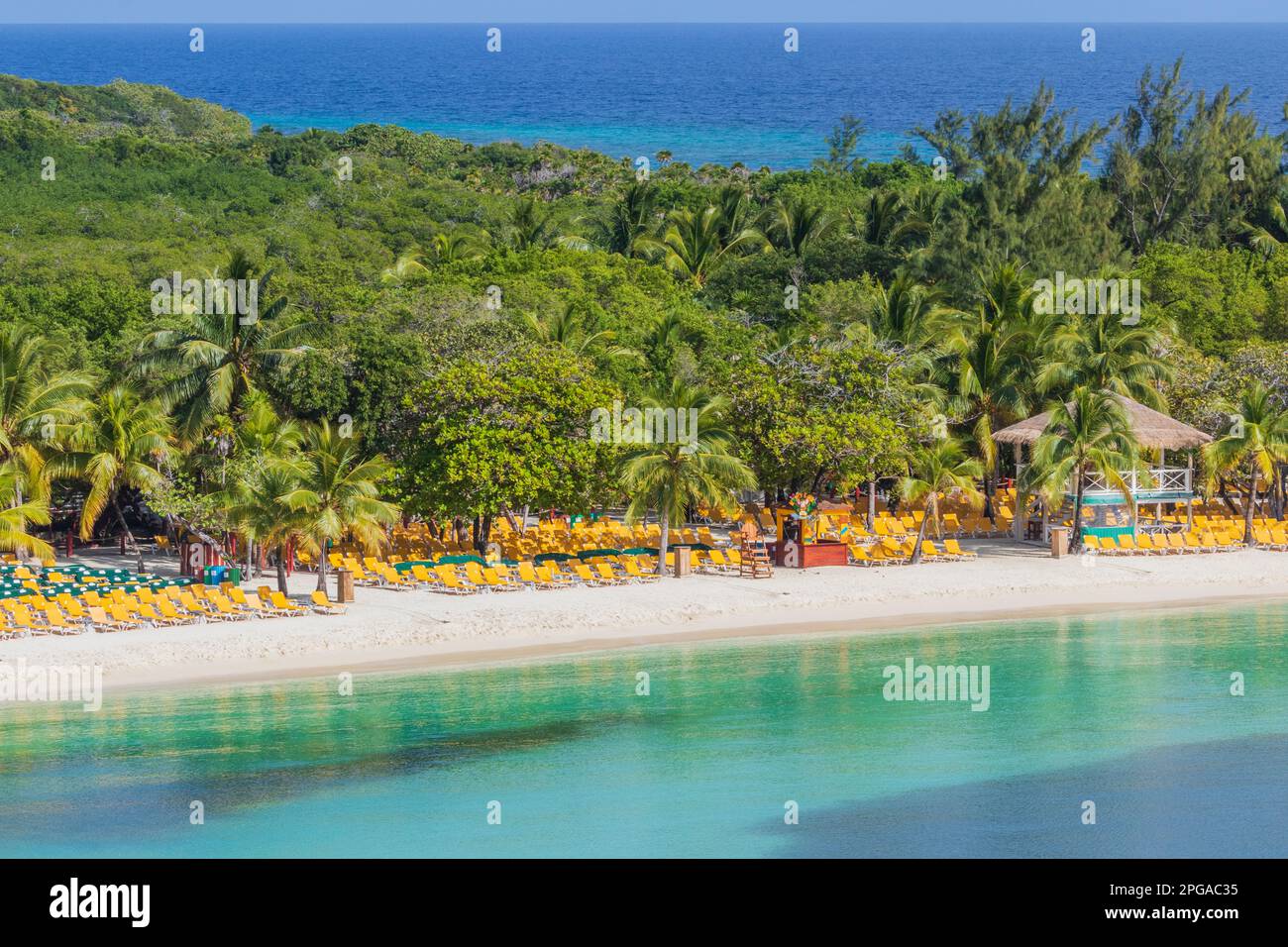 Mahogany Bay Cruise at Roatan Honduras owned by Carnival Corporaton LTD Stock Photo - Alamy
