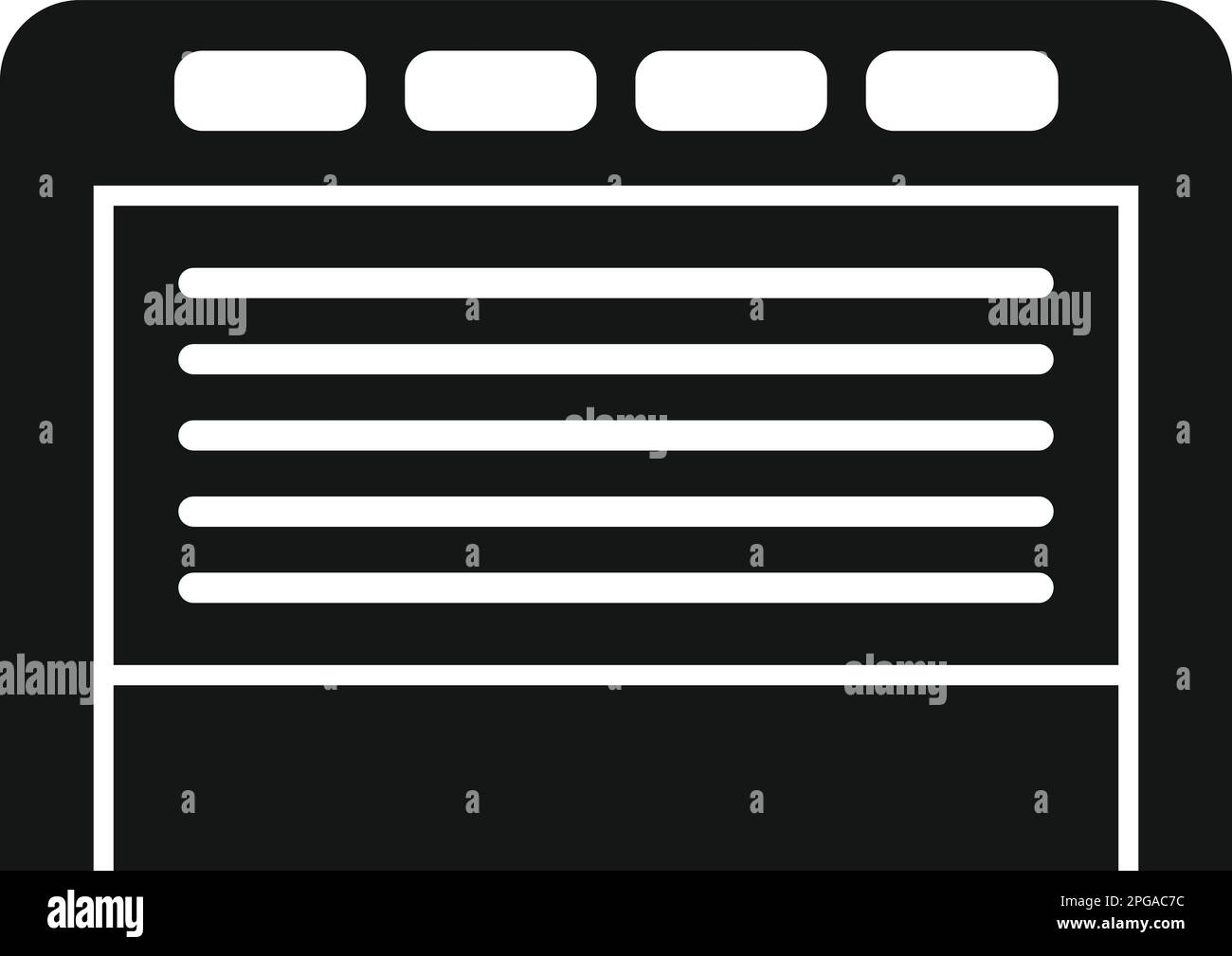 Auto fence icon simple vector. Door security. Entry control Stock ...
