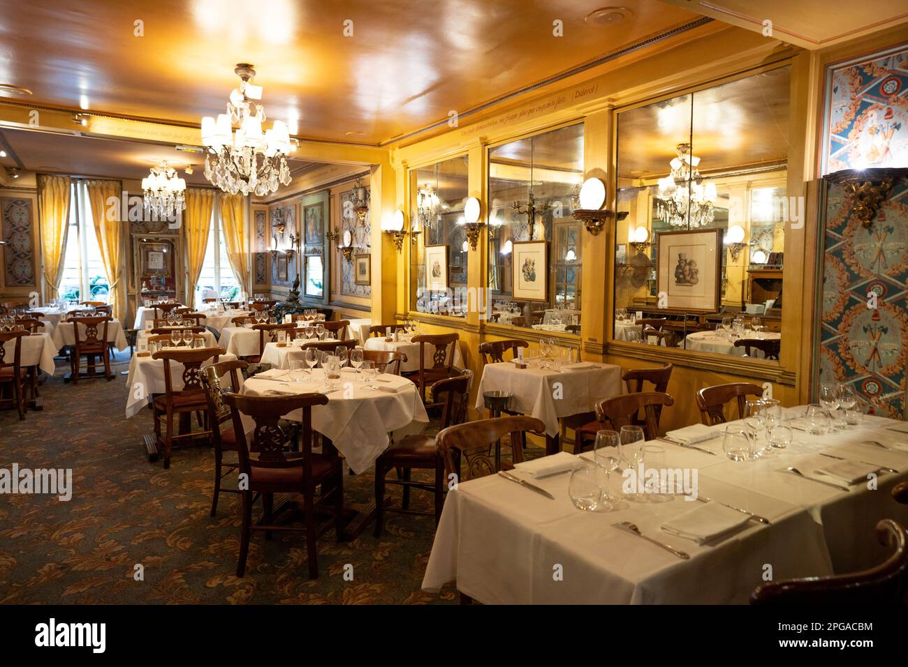 Le Procope Restaurant in Paris, France. The oldest café in Paris in the ...