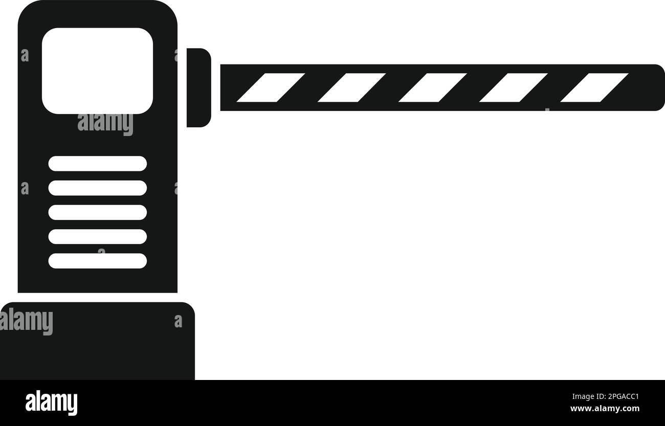 Access barrier icon simple vector. Automatic gate. Closed wall Stock ...