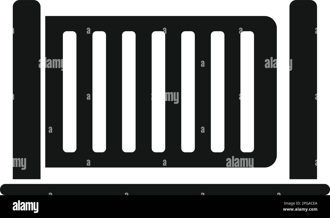 Closed gate icon simple vector. Automatic security. Signal key Stock ...