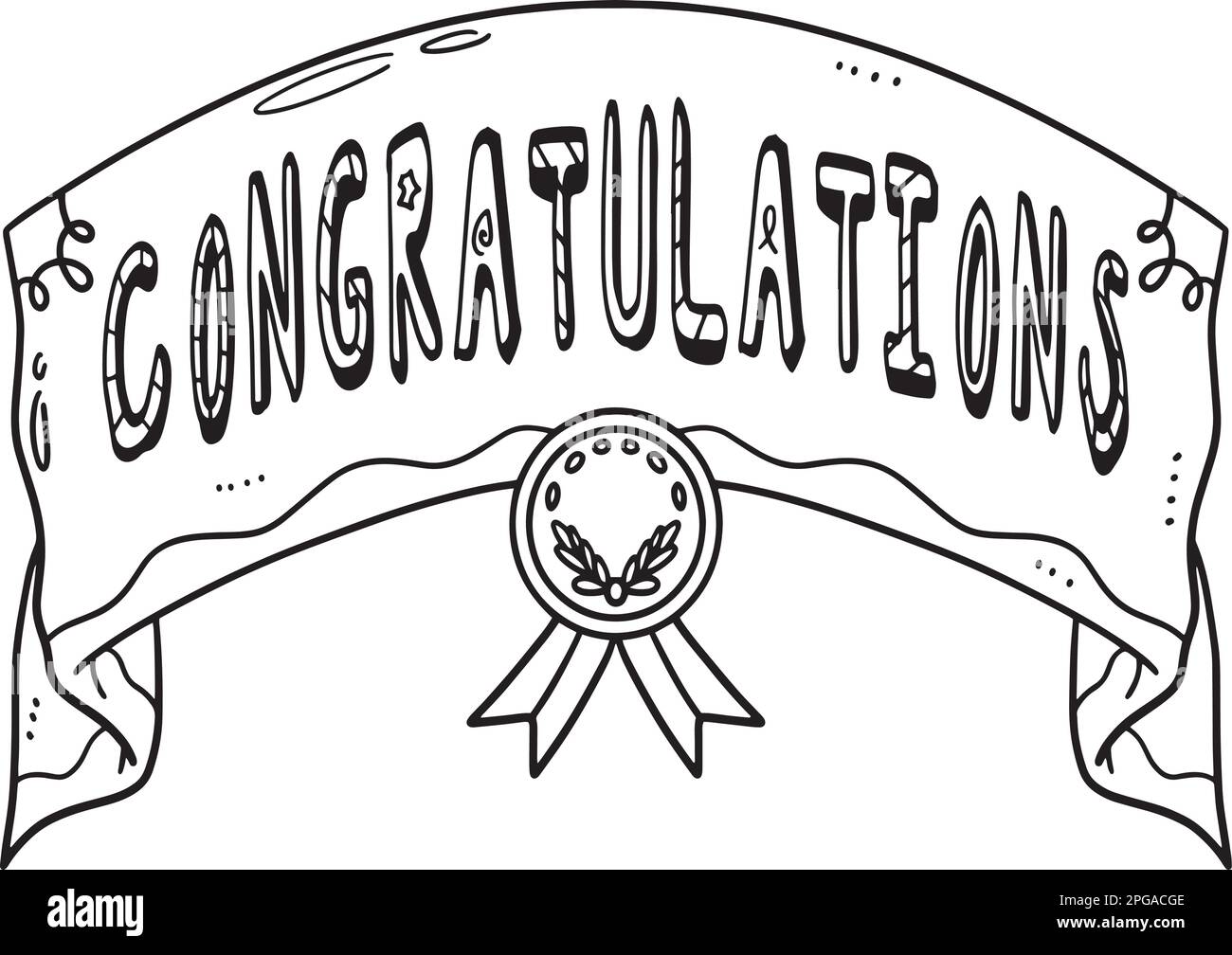 Graduation Day Greeting Coloring Page for Kids Stock Vector Image & Art ...