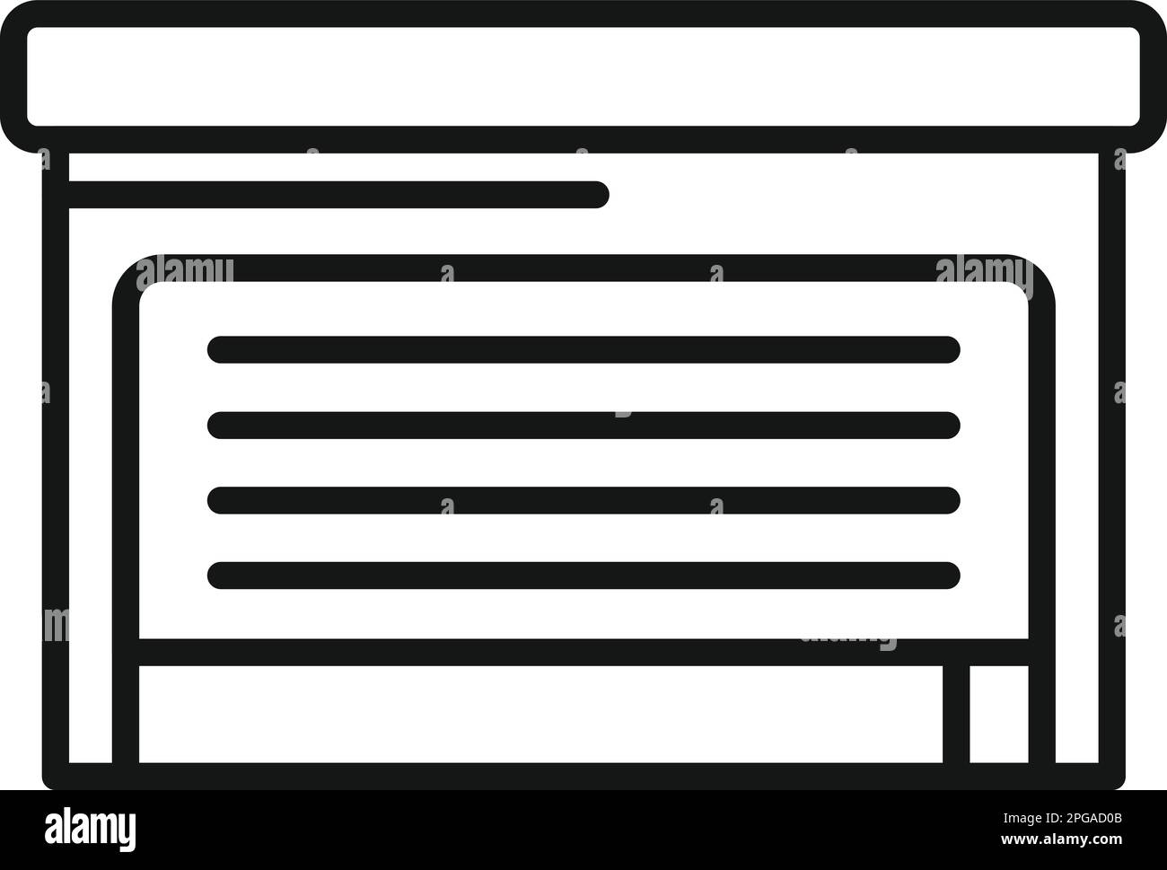 Steel automatic gates icon outline vector. House gate. Auto parking ...