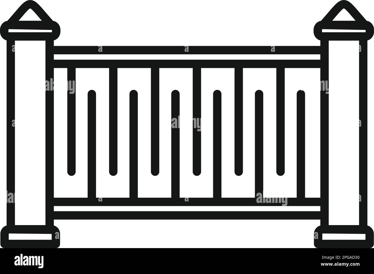 Auto parking icon outline vector. Automatic security. Entry garage ...